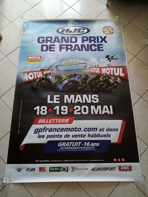 Affiche Grand Prix De France Moto 2018 Au Mans Format 120x180cm Eur