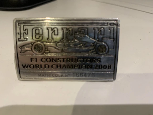 FERRARI F1 WORLD Champion Badge 2008 Ferrari Gifts Jj £128.00 - PicClick UK