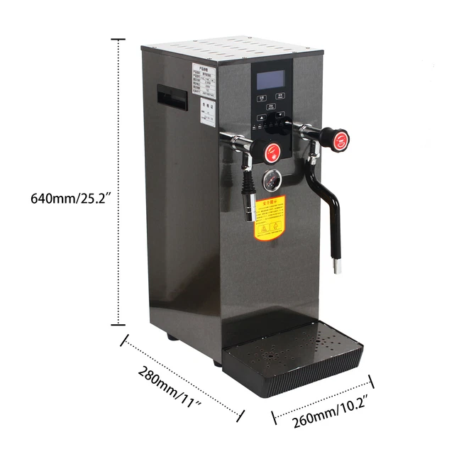 2500W COMMERCIAL STEAM Water Boiling Machine Espresso Coffee Milk Foam ...