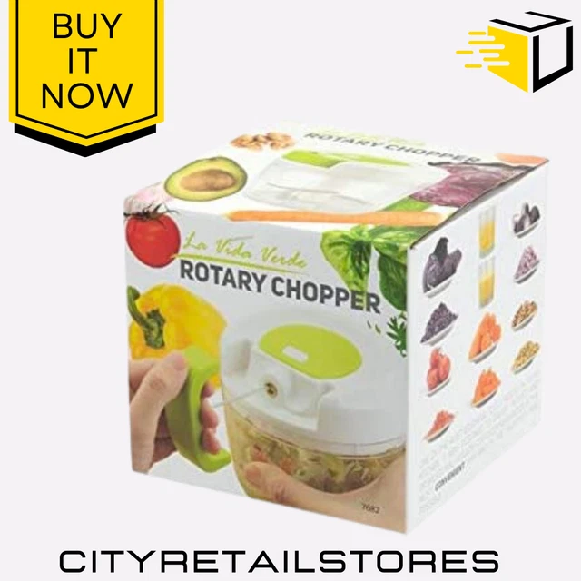 ROTARY PULL CORD Large Food Chopper with Whisk Easy Use 13 x 14 x 13cm ...