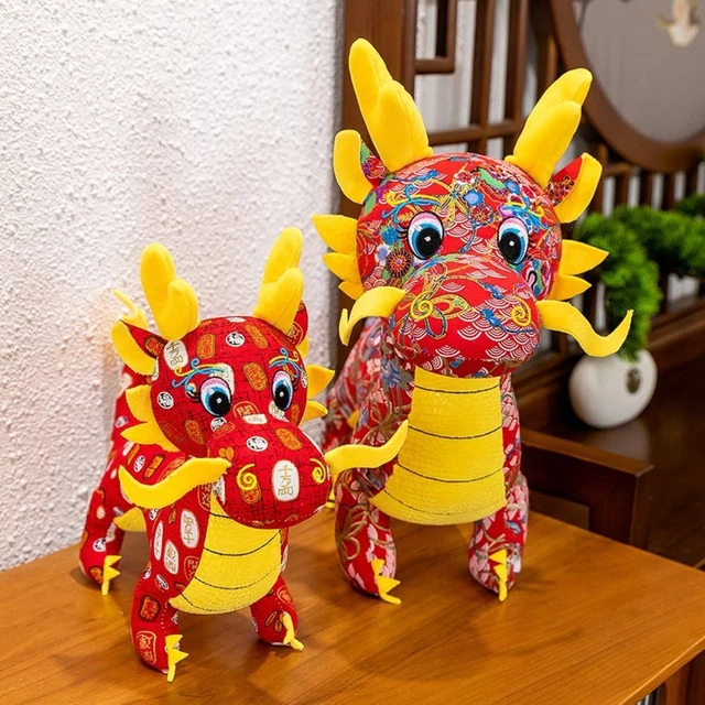 CHINESE DRAGON CHINESE Dragon Plush Toys Chinese Dragon Mascot Sleeping ...