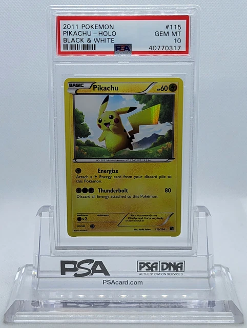 POKEMON NOIR ET Blanc Bw Pikachu #115 Secret Rare Holo PSA 10 Gem Mint #40770317 EUR 897,49 ...