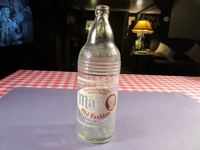 VINTAGE MA'S ROOT Beer Quart Soda Bottle $10.00 - PicClick