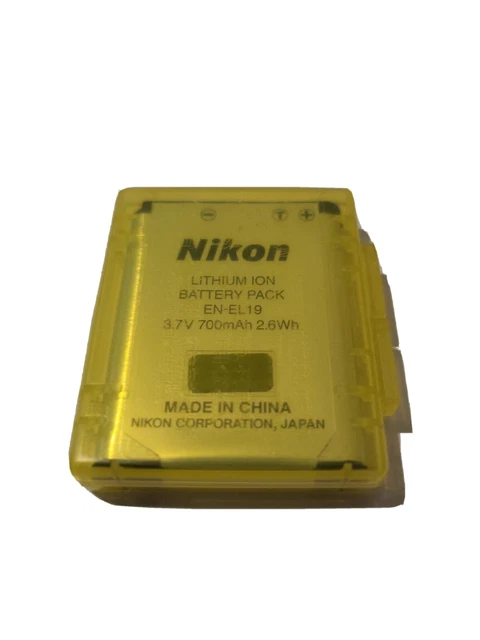 NIKON COOLPIX LITHIUM Ion Battery Pack EN-EL 19 3.7V 700mAh 2.6Wh $15. ...
