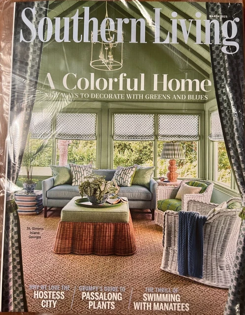 NEW SOUTHERN LIVING Magazine March 2025 A Colorful Home ~ Interior ...