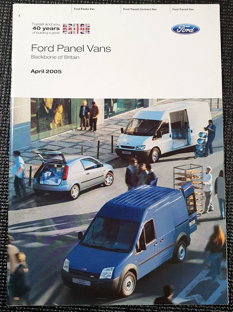 FORD PANEL VANS Specifications 2005 UK Brochure Fiesta Transit Connect ...