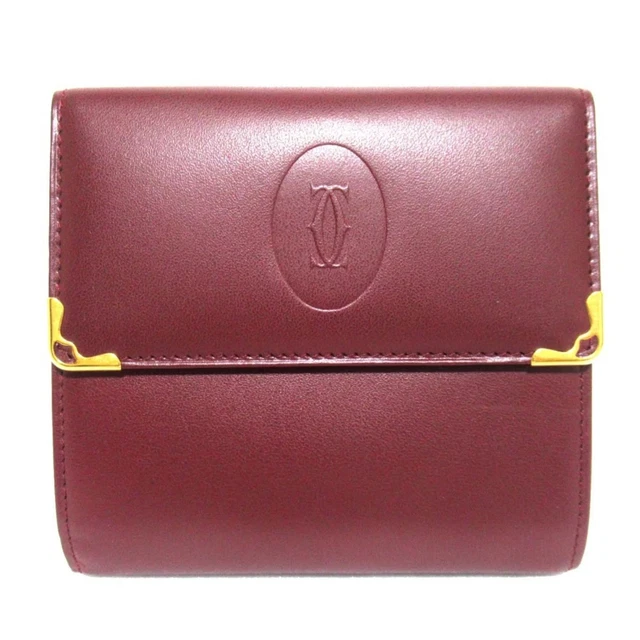 CARTIER MUST LINE Compact Wallet, Tri-fold Wallet with Bill Compartment ...