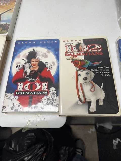 WALT DISNEY 101 AND 102 DALMATIANS VHS CLAMSHELL -GLENN CLOSE-live ...