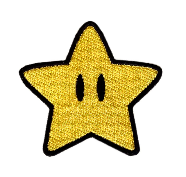 MORAL PATCH MARIO Super Star Invincible Pour Velcro Marque Crochet ...