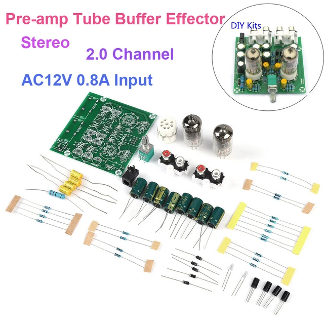 DIY KIT STEREO Valve Pre-amp Tube Pre Amplifier Audio Preamplifier ...
