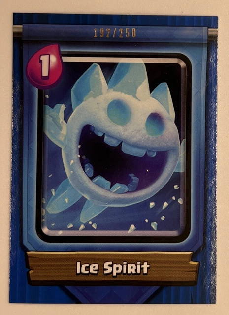 CLASH ROYALE TOPPS 2018 Numbered Card ICE SPIRIT 192/250 BLUE MINT ...
