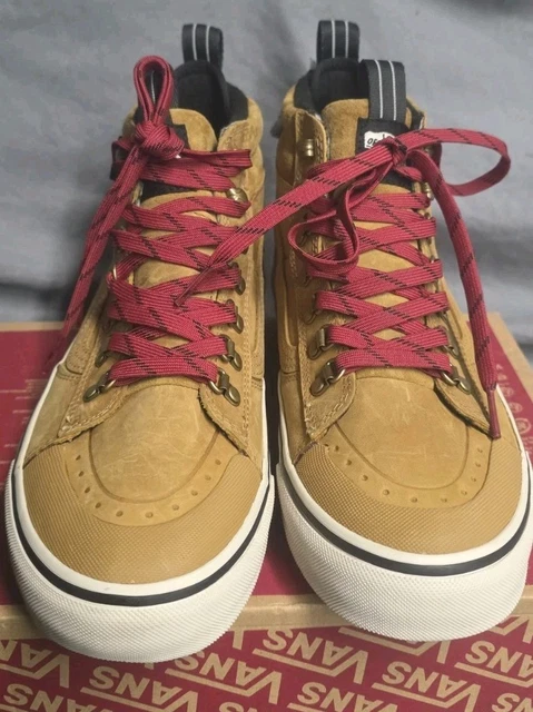 VANS SK8-HI DR MTE-2 Boots Pop Lace Tan Mens Size 6.5 Women 8 New No ...