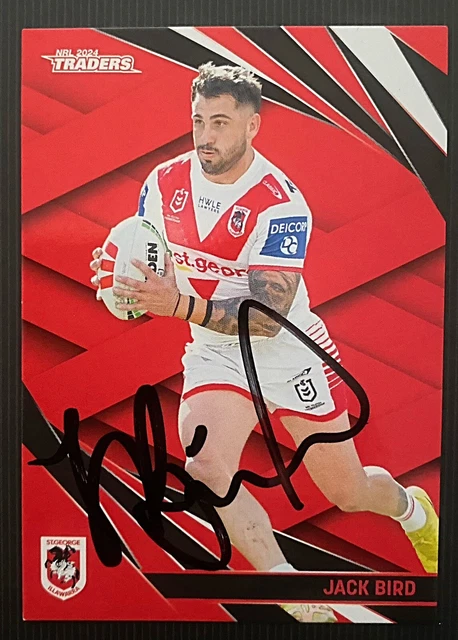 JACK BIRD ST George Illawarra Dragons 2024 Traders Nrl Signed Card $12. ...