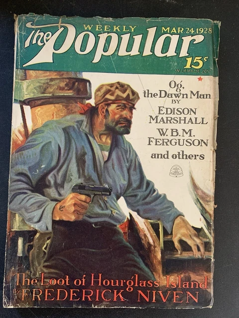 MARCH 24TH 1928 THE POPULAR STORIES Pulp Magazine vintage Pulp VG- £13. ...