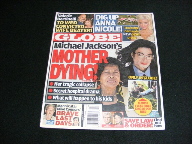 GLOBE MAGAZINE 2010 06 07 Michael Jackson Bertinelli Anna Nicole Mike ...