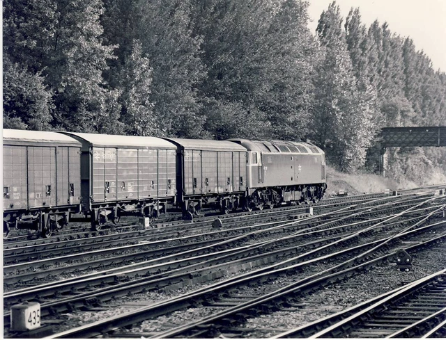 1985 HOLGATE BRIDGE YORK 47201 Railfreight Train Photo SHARMAN refSC177 ...