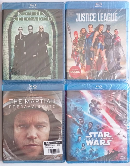 BLU RAY MATRIX Reloaded The Martian Justice League Star Wars L Ascesa ...
