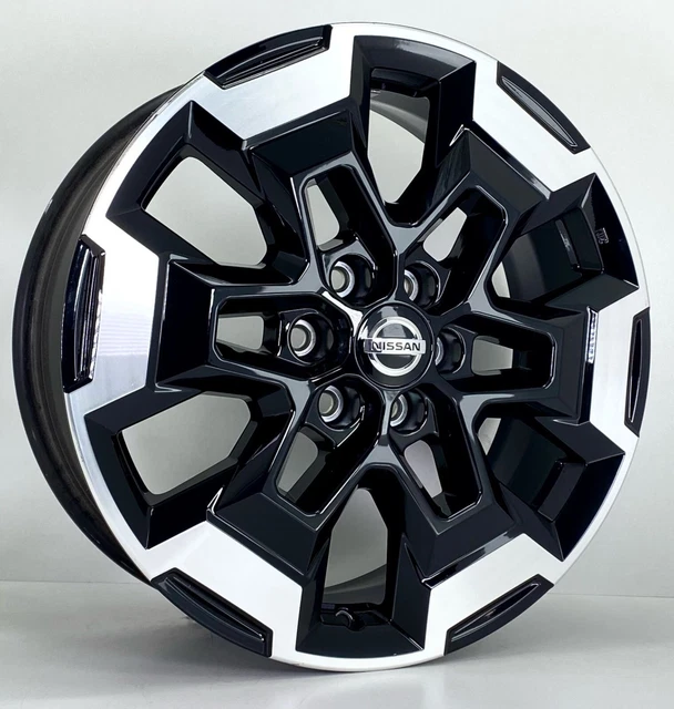 18 INCH GENUINE Nissan Navara Np300 Alloy Wheels Black Machine Faced ...