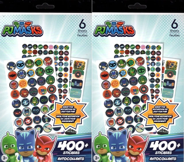 400+ FUN STICKERS - PJ Masks 6 Sheets (Set of 2 Pack) $15.95 - PicClick