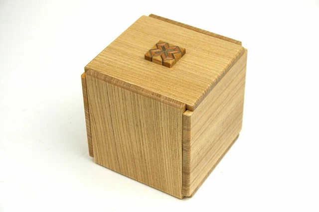 JAPAN, MARQUETRY, YOSEGI, Wooden, Karakuri Box, KARAKURI Interlocking ...