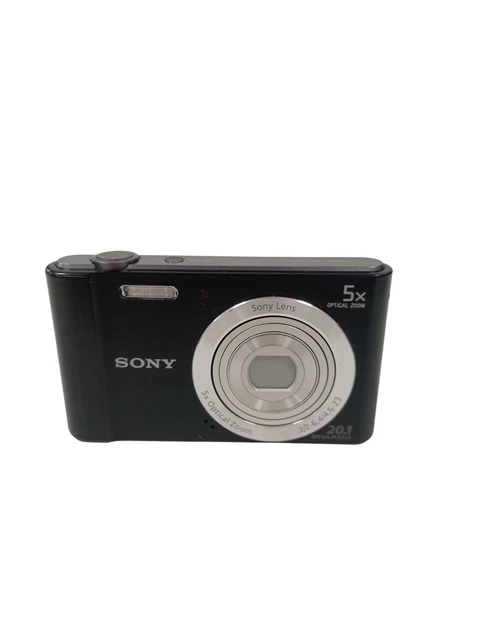 SONY CYBER-SHOT DSC-W800 20.1MP Digital Camera Black 5x Zoom Untested £ ...
