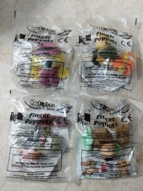 RARE 3& HANNA-BARBERA Finger Puppet Set - KFC UK 2001 MIB BNIB Top Cat ...