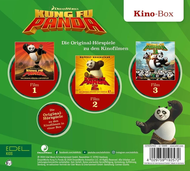 KUNG FU PANDA Kung Fu Panda: Kino-Box mit den Kinofilmen 1-3 (CD) EUR ...