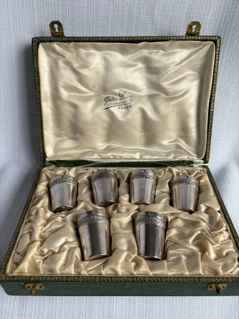 FRENCH SILVER BEAKER set Charles Barrier Paris £234.70 - PicClick UK