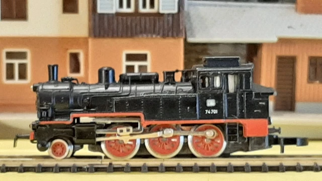 MODÉLISME FERROVIAIRE Z MÄRKLIN Mini-Club 88953 LOCOMOTIVE TENDER VAPEUR 74 701 EUR 89,00 ...