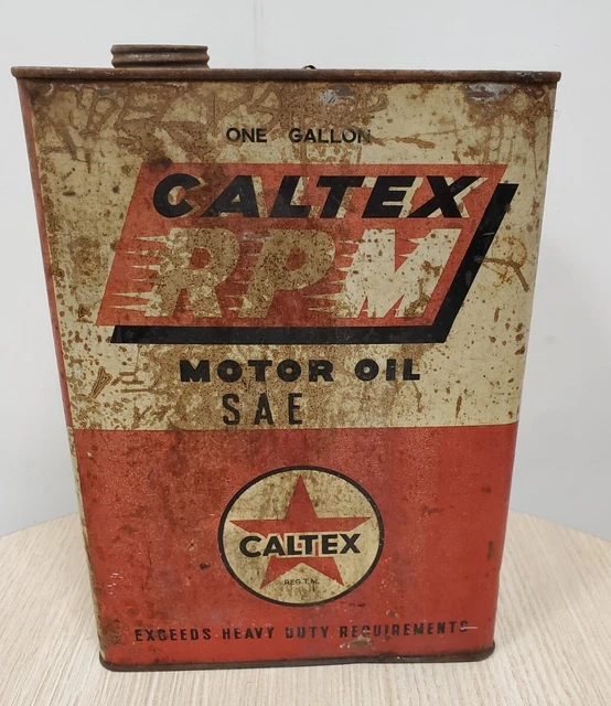 CALTEX RPM MOTOR Oil One Gallon Tin $50.00 - PicClick AU