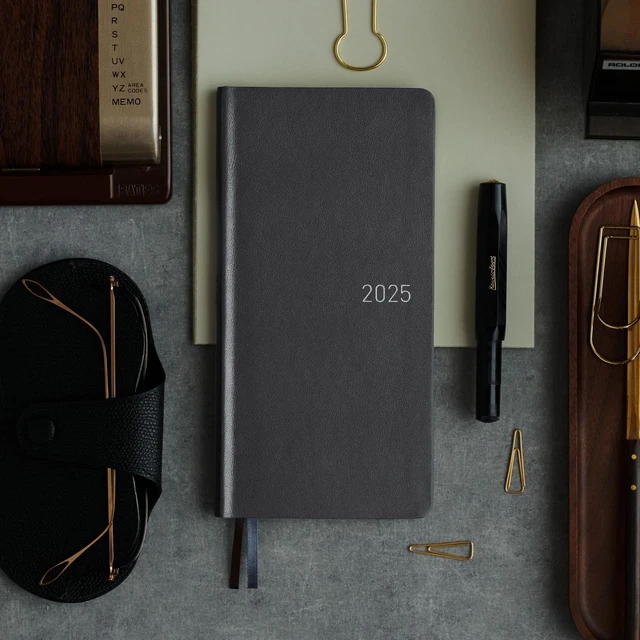 HOBONICHI TECHO 2025 Weeks English Version Fine Classic/Steel Gray ...