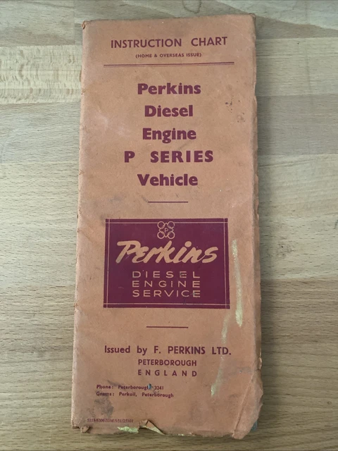 PERKINS DIESEL ENGINE P Series Vehicle Instruction Chart £13.19 ...
