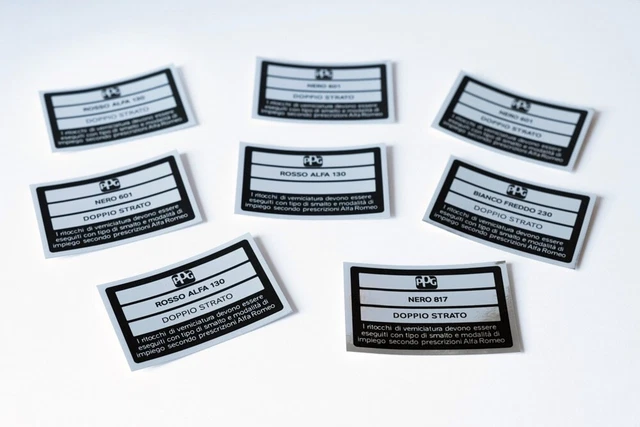 ADESIVO COLORE PPG per Restauro ALFA ROMEO 33 75 SZ RZ SPIDER (IV serie ...