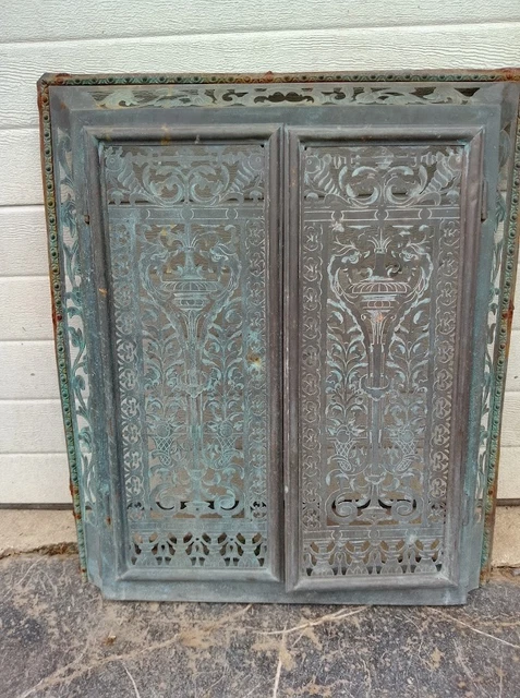 ANCIENNE GRILLE FACADE De Cheminee En Cuivre EUR 99,99 - PicClick FR
