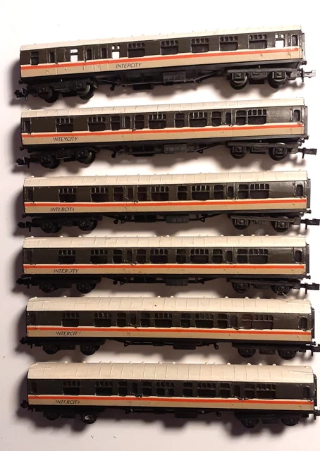TRIX N GAUGE - Rake Of 6 B.r. Intercity Coaches - Code 3 £60.00 - PicClick UK