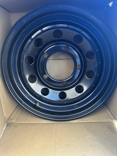LAND ROVER DEFENDER TF MODULAR STEEL WHEEL BLACK 7 X 16. PART No GRW006 ...