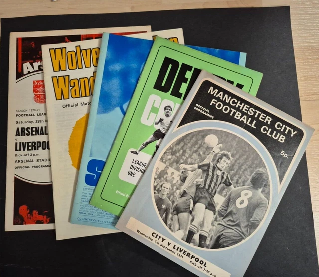 LIVERPOOL FC PROGRAMMES - 5 Programme Bundle (1970-71 Season) £4.99 ...