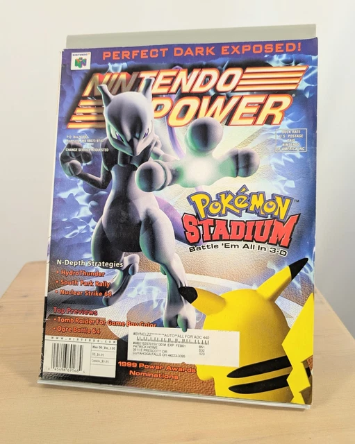 NINTENDO POWER VOL 130 Pokemon Stadium w/ Ogre Battle Poster, inserts ...