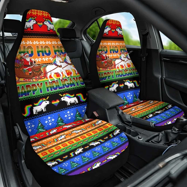 URUGUAY CHRISTMAS CAR Seat Cover With Santa Claus Rhea Bird Holiday ...