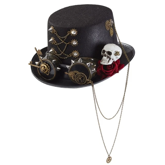 RETRO GIRLS FLOWER Skeleton Hat Gorgeous Elegant Tea Party Flat Cap ...
