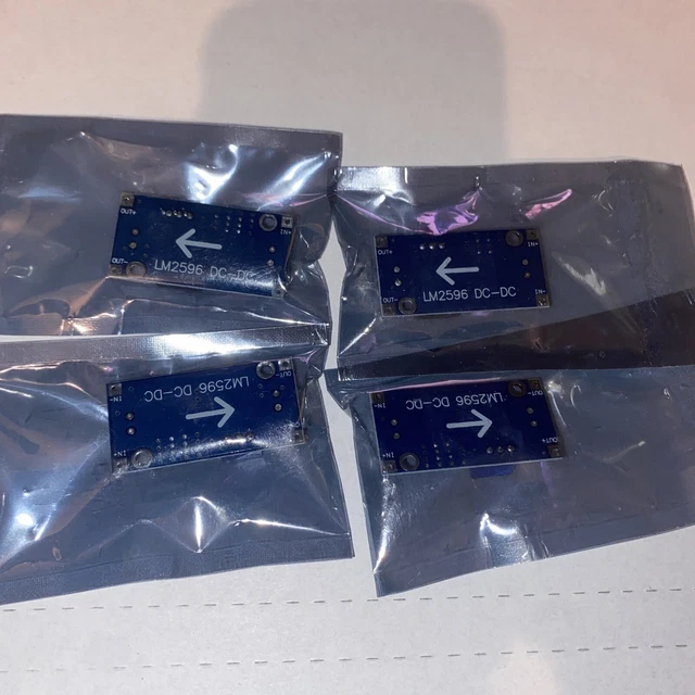 (4) LM2596S DC-DC 3A Buck Adjustable Step-down Power Supply Converter ...