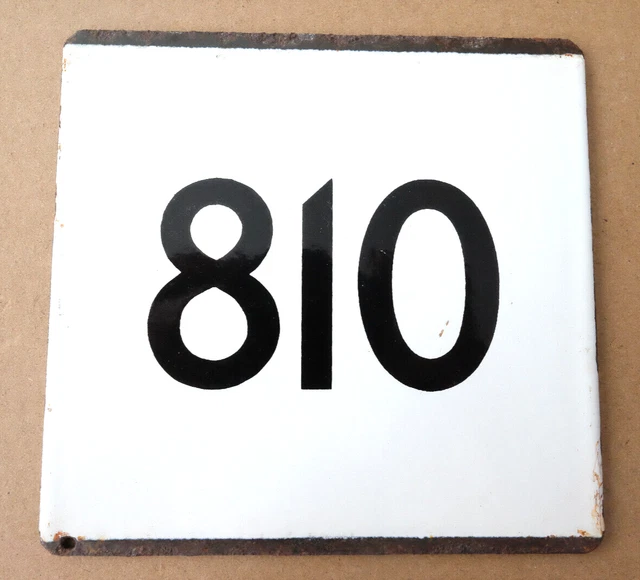 LONDON TRANSPORT ENAMEL BUS STOP E-PLATE for ROUTE 810 (Stevenage Town ...