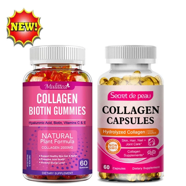 COLLAGEN BIOTIN VITAMIN Gummies for Hair,Skin,Nails,Immune Health,Joint ...