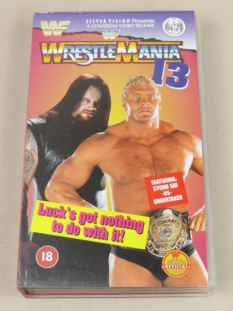 WWF WRESTLEMANIA 13 VHS Tape 3hrs Silver Vision 1997 Official ...