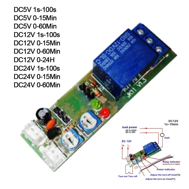 HIGH PERFORMANCE DELAY Circuit Module Suitable for DC 5V 12V 24V ...