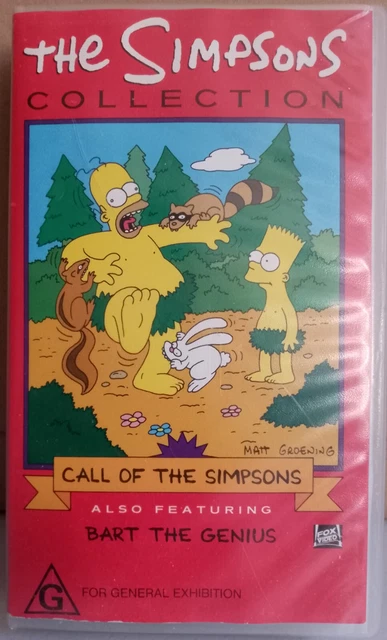 SIMPSONS COLLECTION VHS Call of the Simpsons & Bart the Genius PAL ...