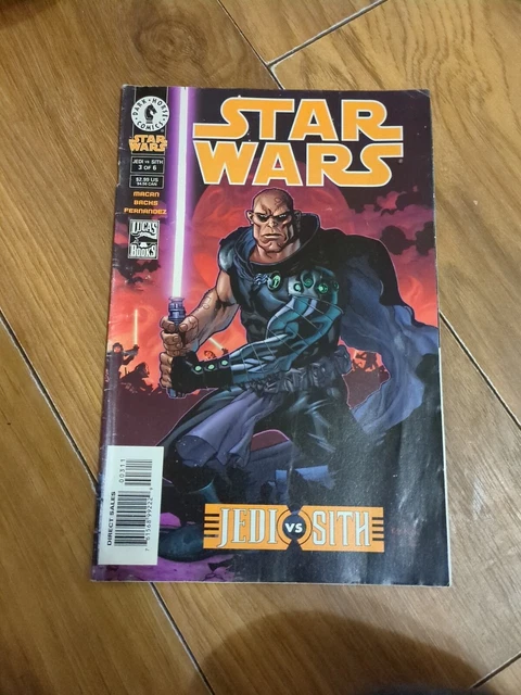 STAR WARS: JEDI Vs Sith #3 Dark Horse Comics, couverture Dark Bane ...