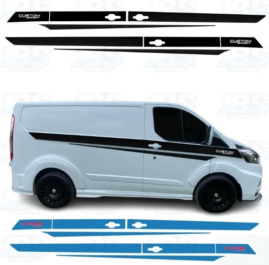 FORD TRANSIT CUSTOM SWB (UK VERSION) Sport Style Side Graphics Vinyl ...