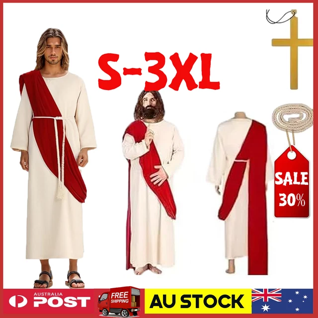 JESUS COSTUME ADULT Men Biblical Religious Christ Costume Includes ...