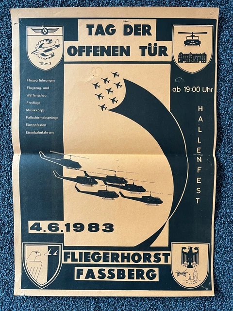 BUNDESWEHR POSTER LUFTWAFFE -- Tag der offenen Tür Fliegerhorst ...